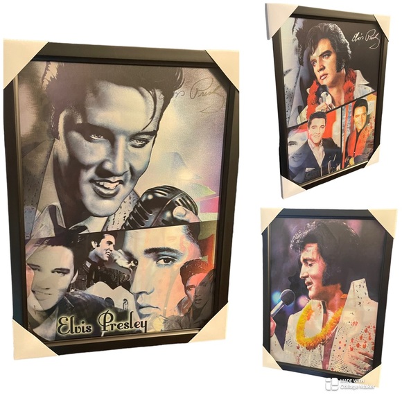 Art | New Elvis Presley Framed 3d Lenticular Poster Picture | Poshmark